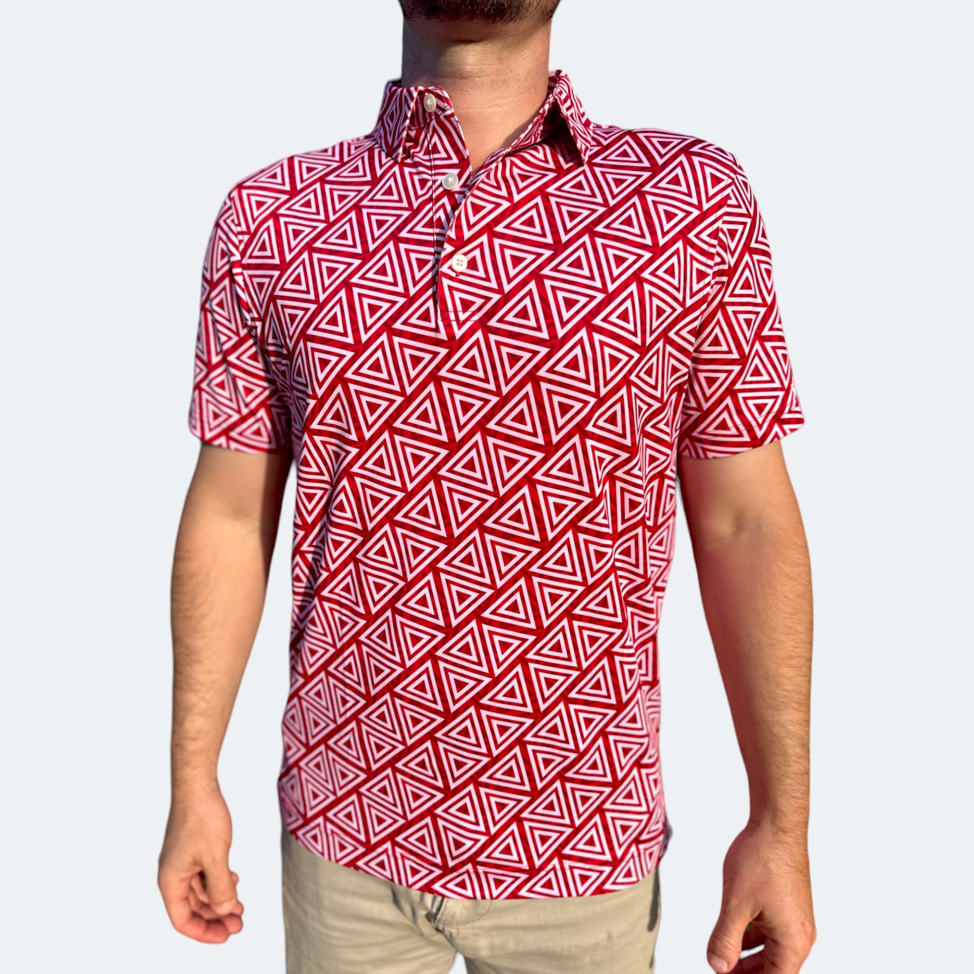 Triangle Tango | VANSAINT Vibrant & Breathable Men's Polo Shirt